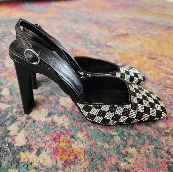 Mango | Shoes | Mango Damero Embellished Slingback | Poshmark